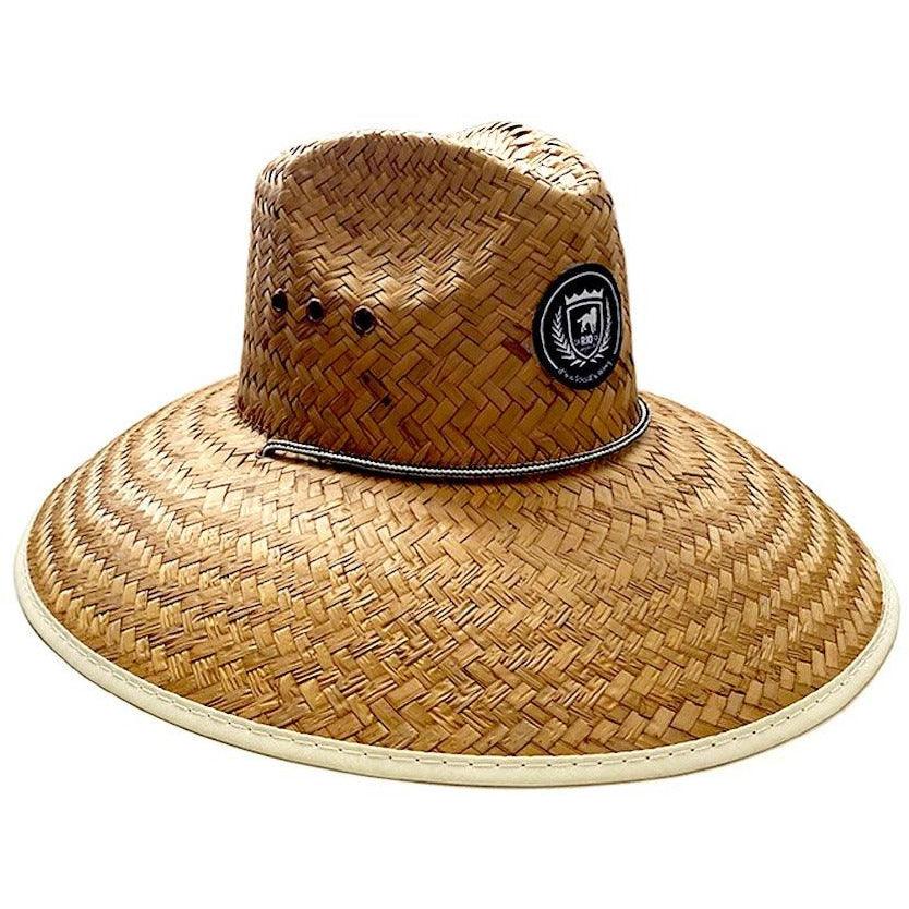 CA-RIO-CA - SUNGA CO. CREST LOGOTIPO BLACK PATCH LIFEGUARD STRAW HAT ...